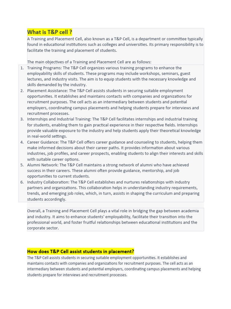 TNP Cell Questions | PDF