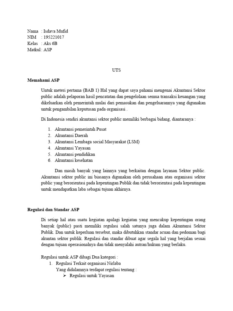 1017 - Isdava Mufid - UTS ASP | PDF