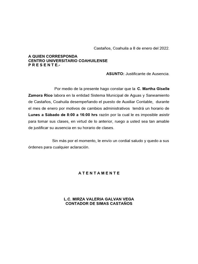 Justificante Laboral | PDF