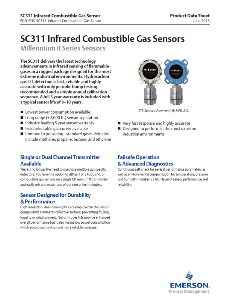 DS Gas Sensors Rosemount 71550 | PDF