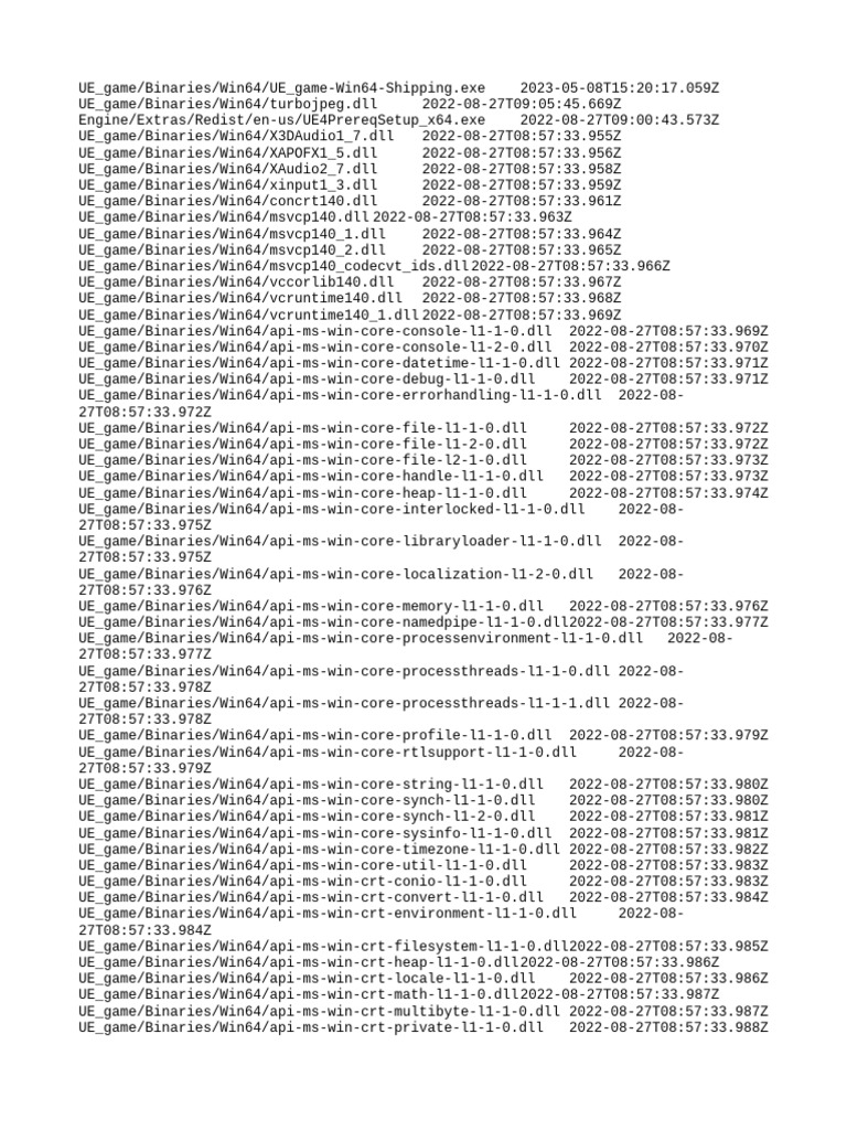 Manifest NonUFSFiles Win64 | PDF