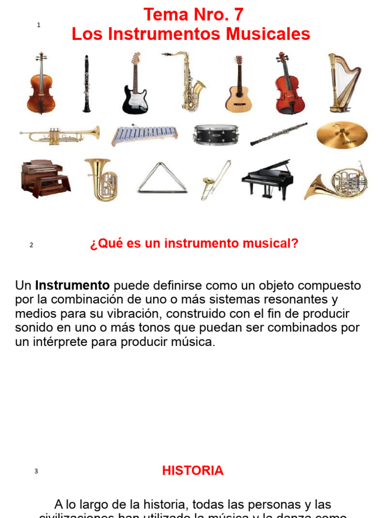 Tema Nro 7 Los instrumentos musicales _VIENTO_ CUERDA Y PERCUSIÓN (1 ...