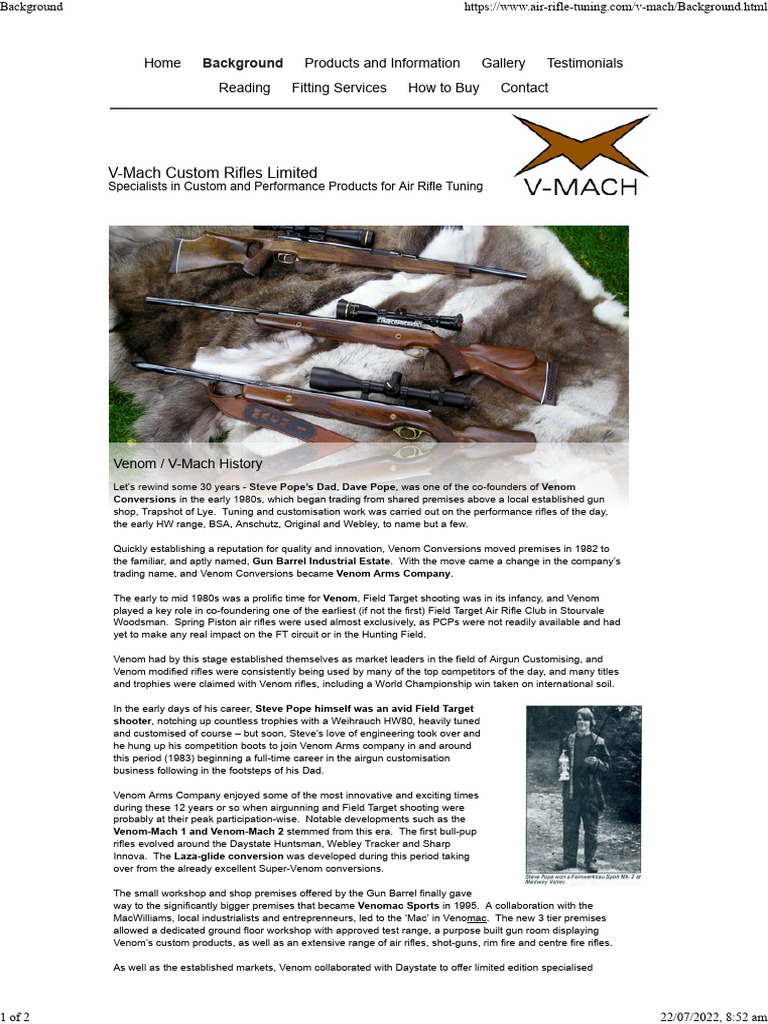 Venom Background | PDF | Military Technology | Projectile Weapons