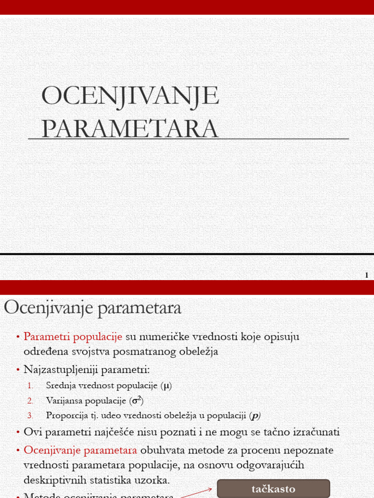 P3 - Ocenjivanje Parametara | PDF