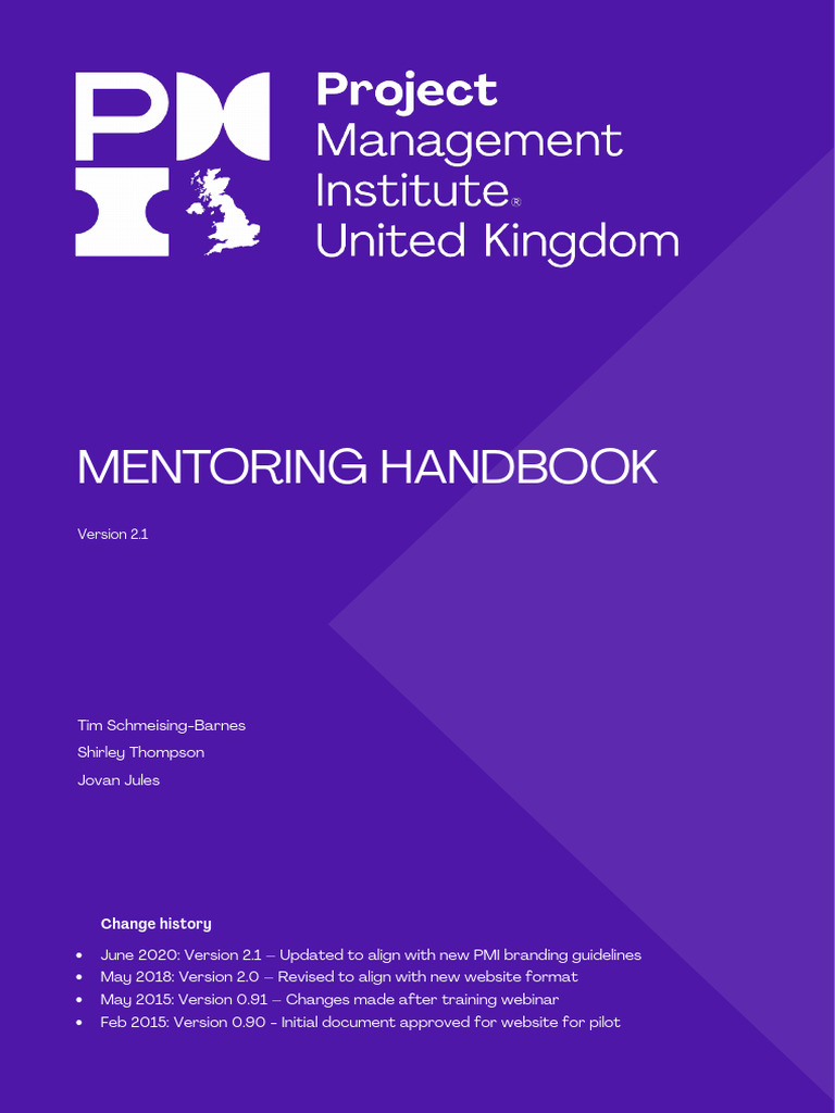 PMI UK Mentoring Handbook v21 | PDF