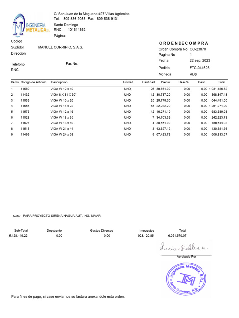Manuel Corripio Oc-23870 | PDF
