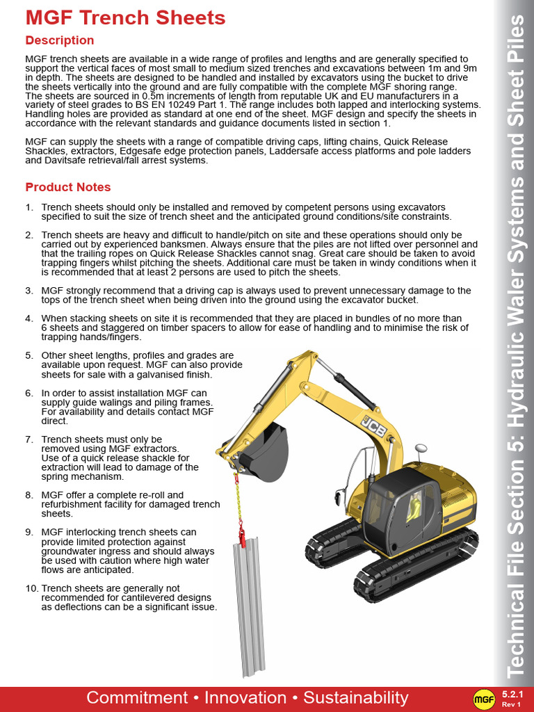 MGF Trench Sheets Installation Guide | PDF