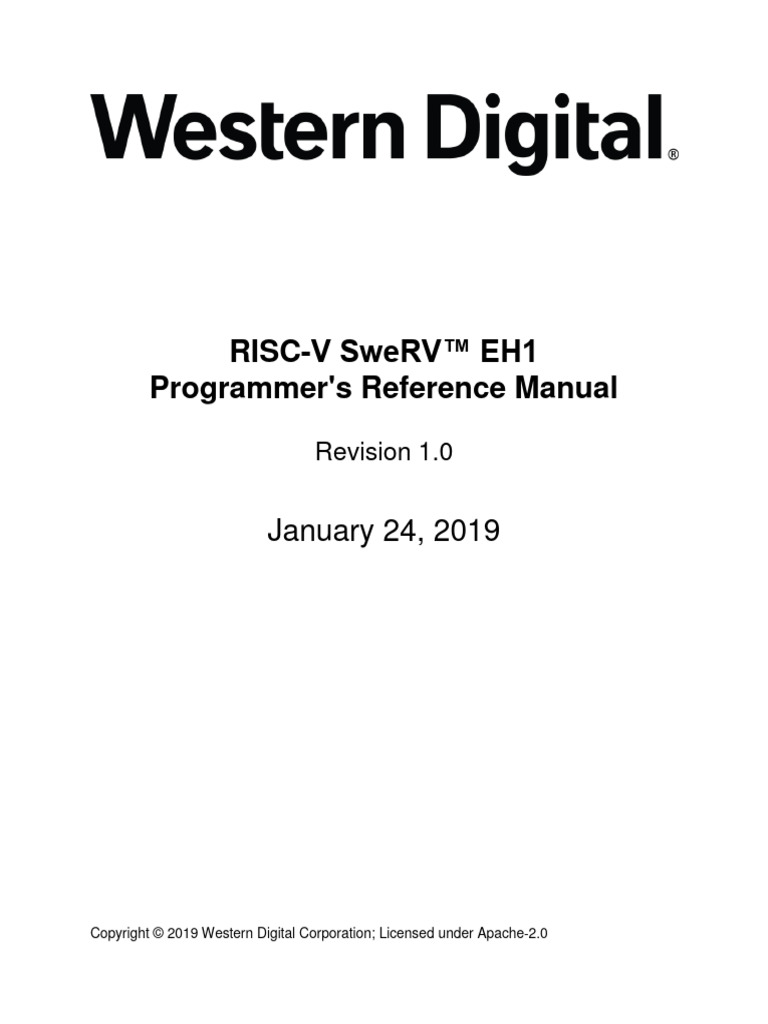 Risc-V Swerv Eh1 PRM | PDF