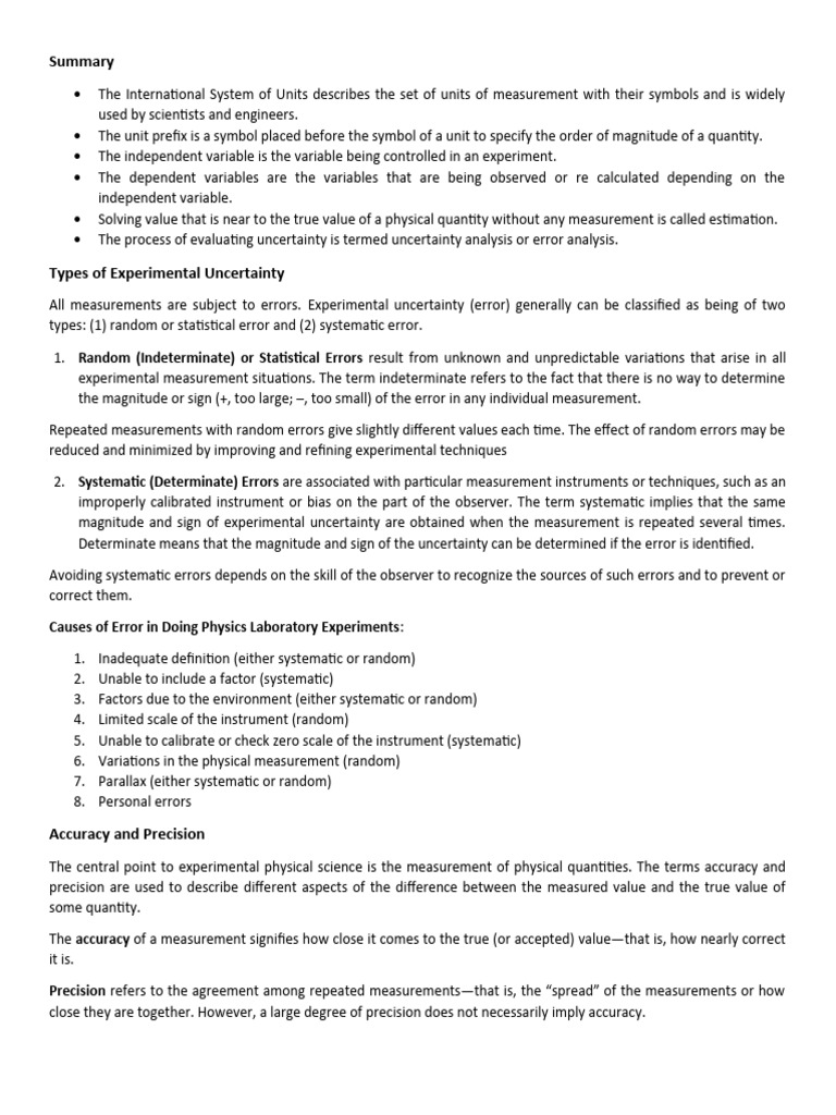 Physics Intro (Measurements) | PDF | Significant Figures ...