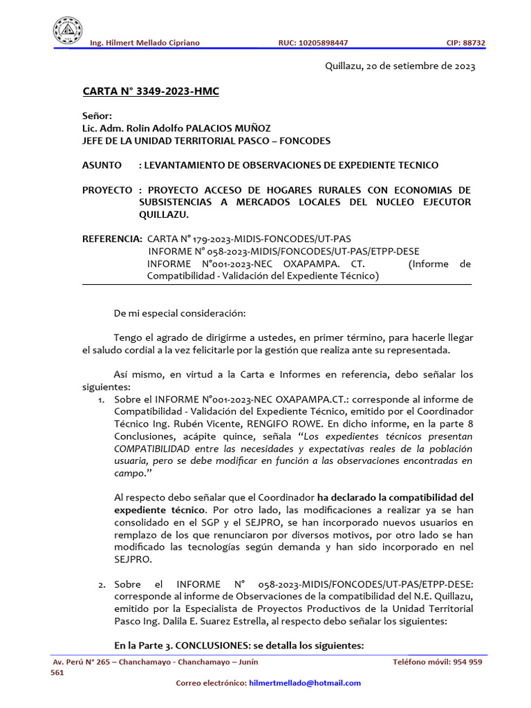 Carta 3348 - 2023 | PDF