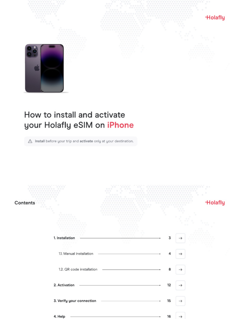 How To Install and Activate Your Holafly ESIM On Iphone | PDF | Qr Code | Mobile Phones
