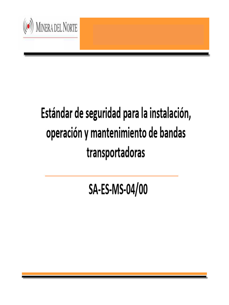 Seguridad en Bandas Transportadoras | PDF | Ingeniería de Edificación ...