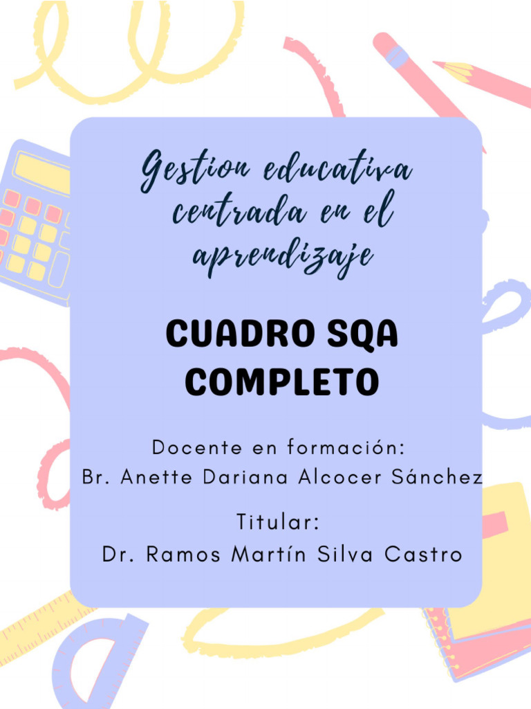 Cuadro SQA Completo | PDF
