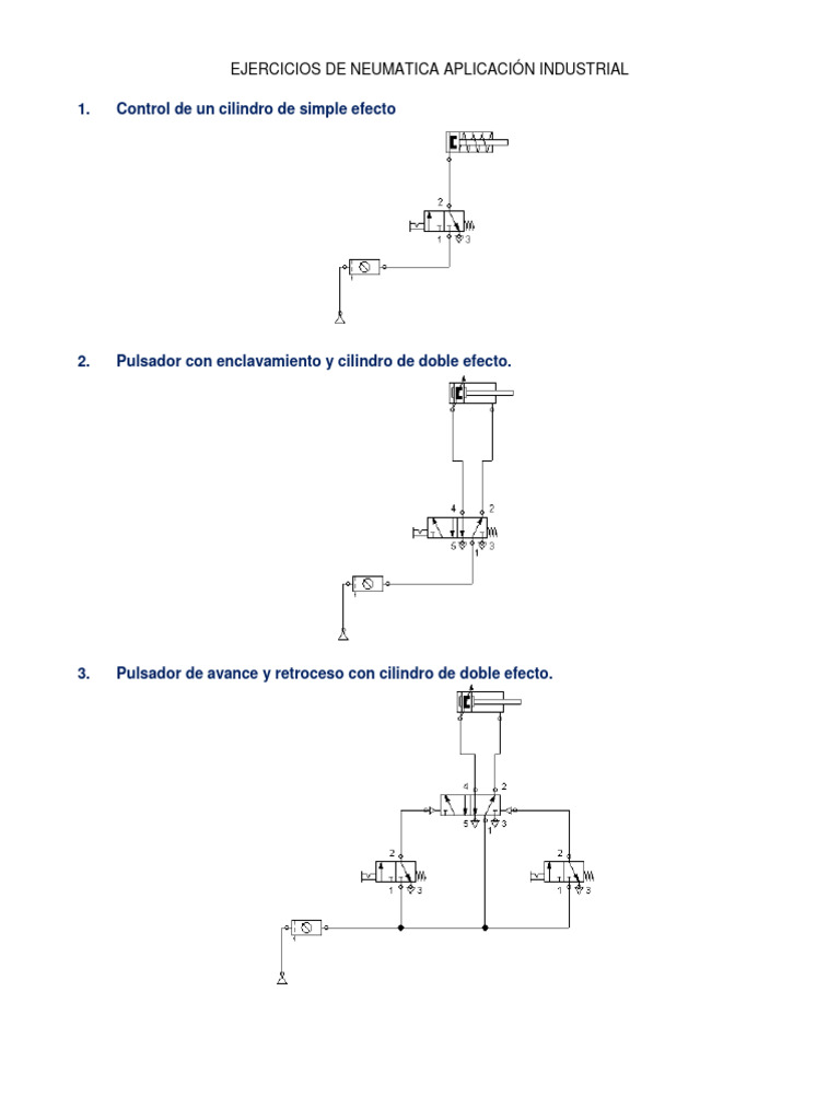 Ejercicios Resueltos de Neumatica | PDF
