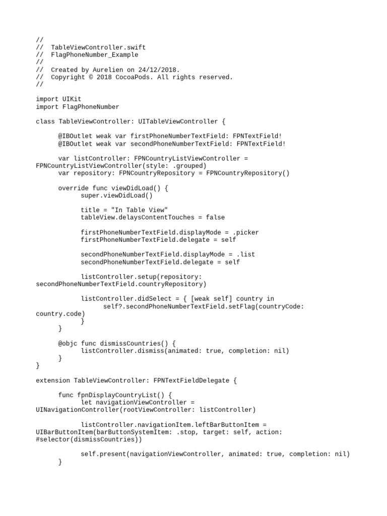 Table View Controller | Download Free PDF | Computer Programming | Software Engineering