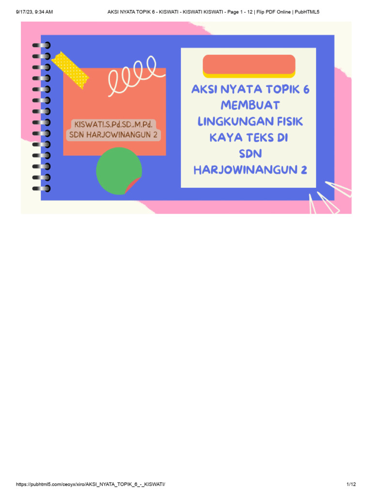 AKSI NYATA TOPIK 6 - KISWATI - KISWATI KISWATI - Page 1 - 12 - Flip PDF Online - PubHTML5 | PDF