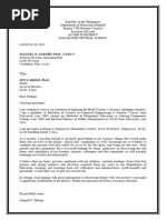 Letter Request For SBM Benchmarking | PDF