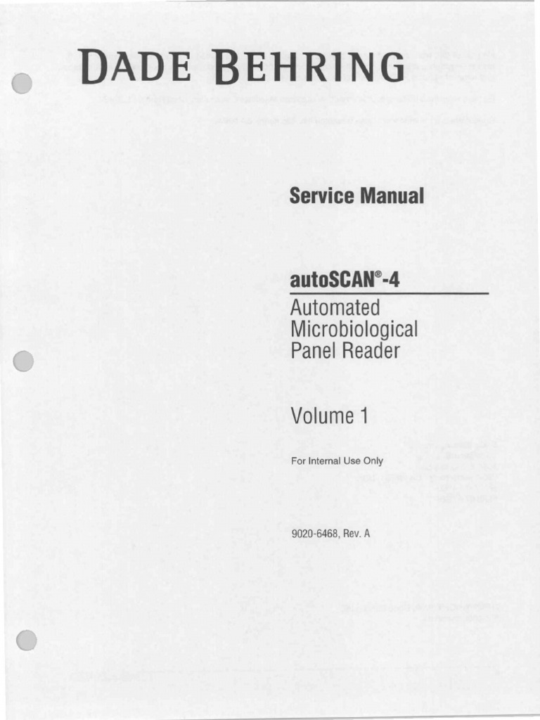 Dade Behring Autoscan-4 Service Manual | PDF | Computer Engineering ...