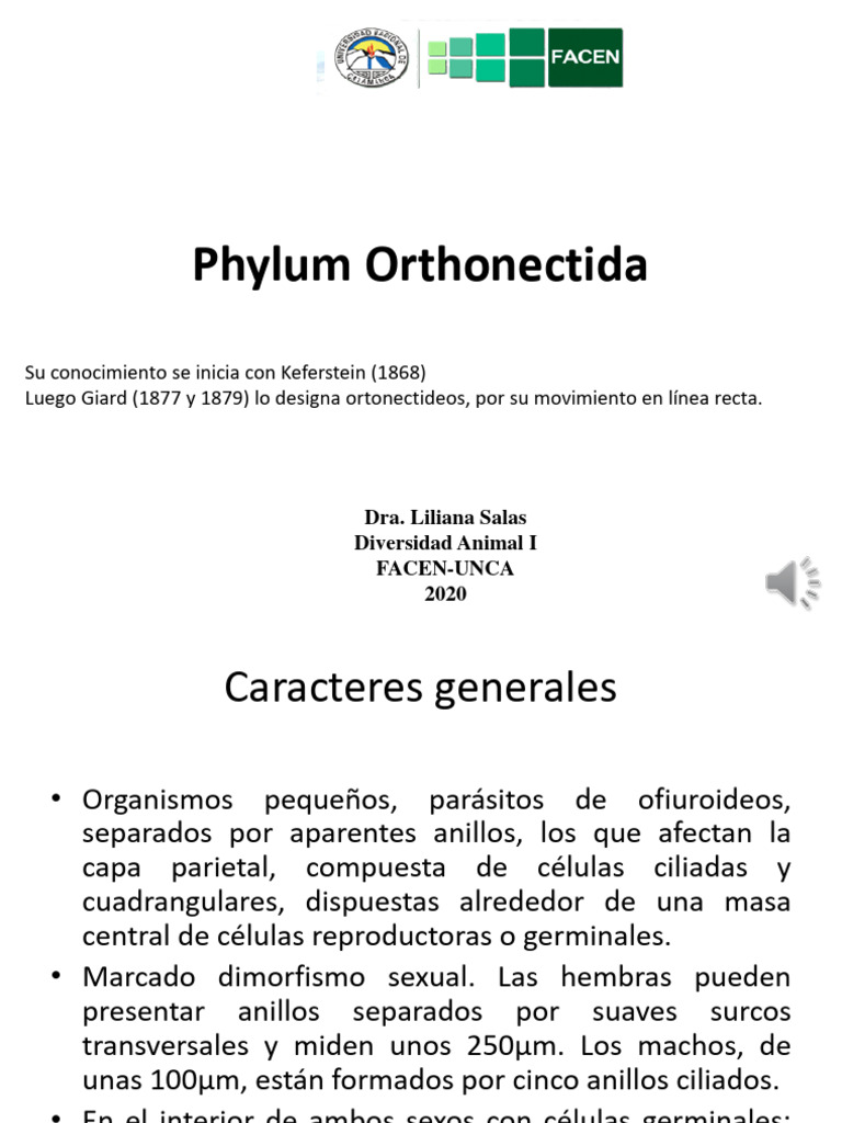 Características del Filo Orthonectida | PDF | Sexo | Sistema reproductivo