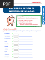 Clasificación de Las Palabras Según El Numero de Silabas | PDF
