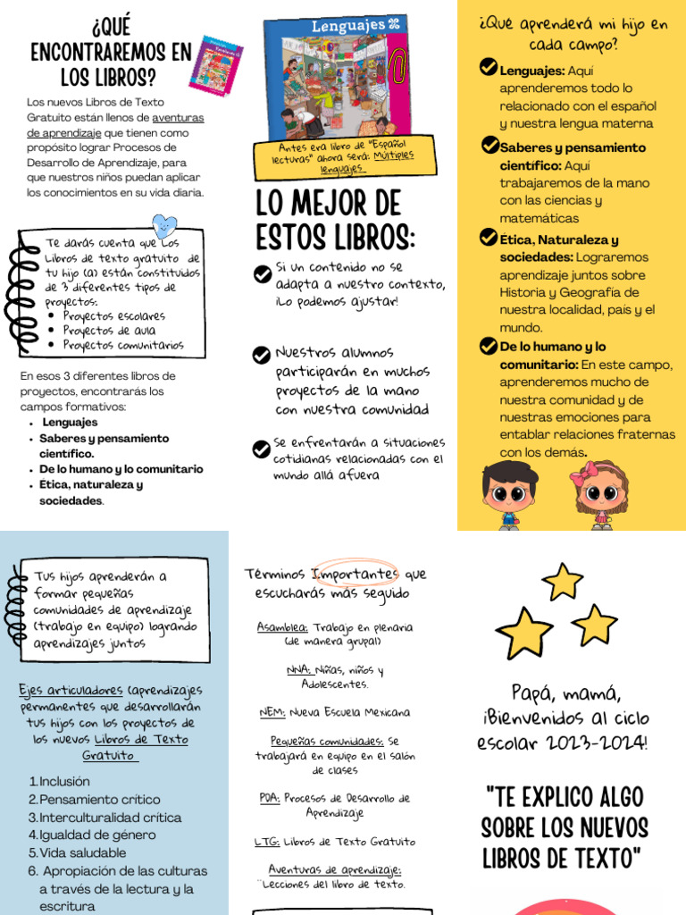 Triptico para Padres de Familia Acercamiento Con El Programa 2022 | PDF | Aprendizaje | Pensamiento