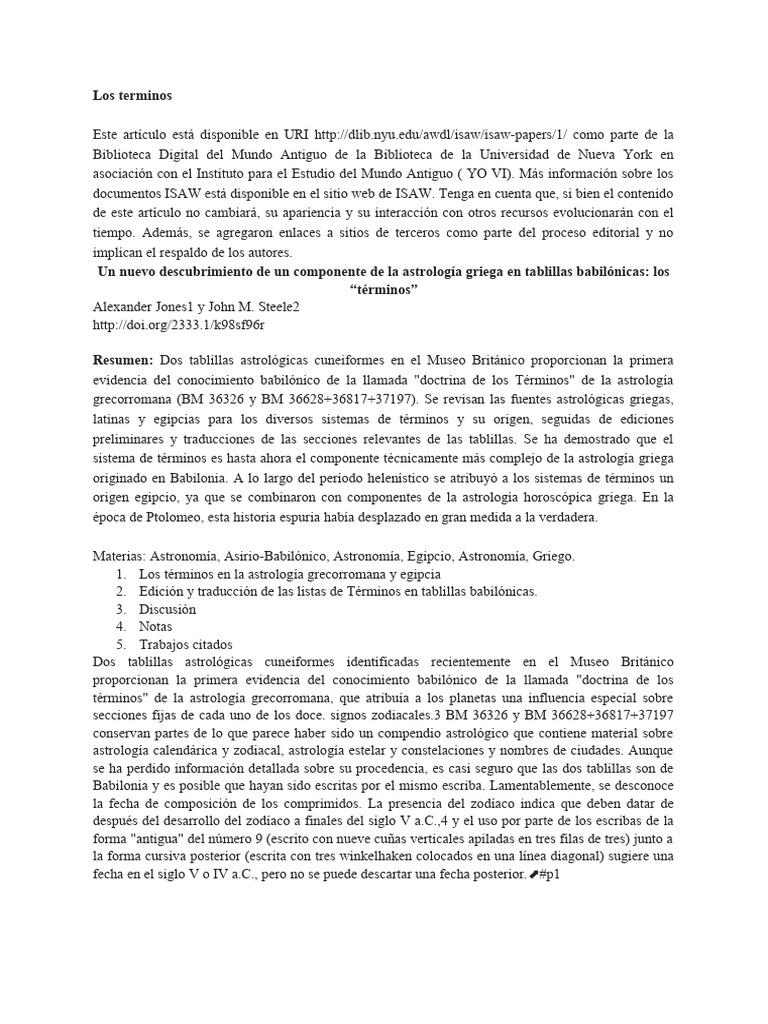 Los Terminos | PDF