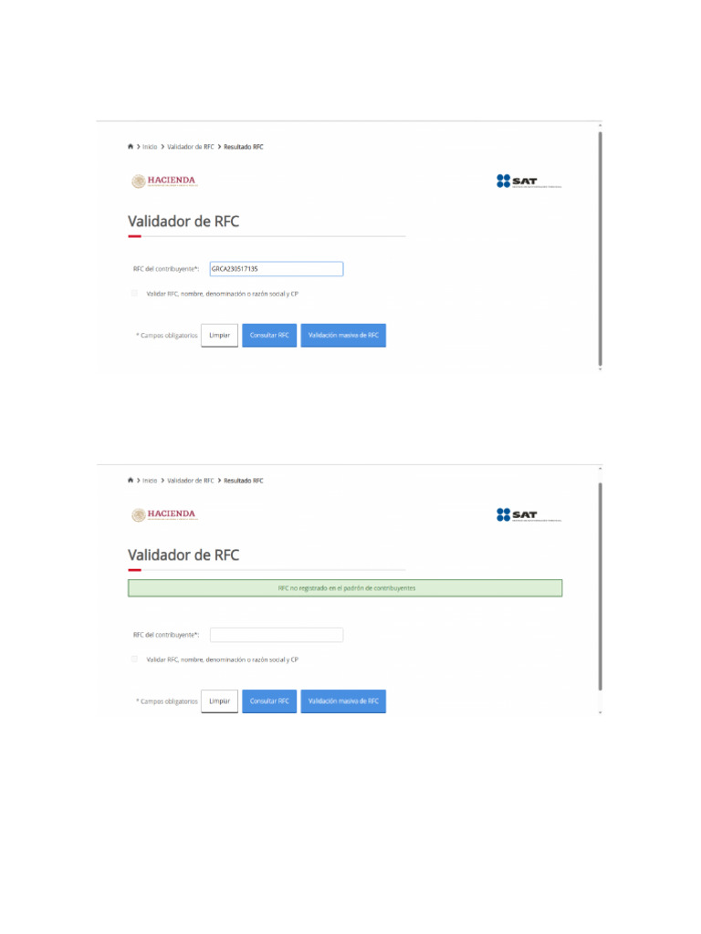 Validando RFC | PDF