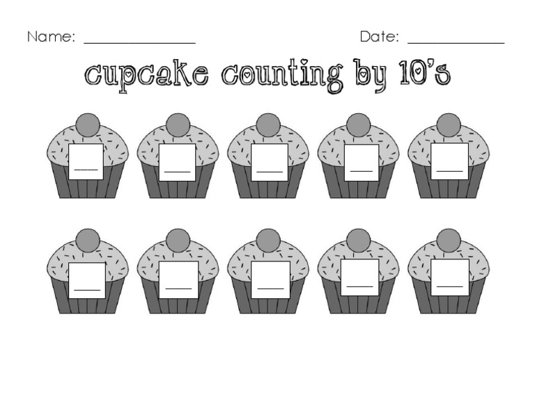 Cupcakecountingby 10'ssheet | PDF