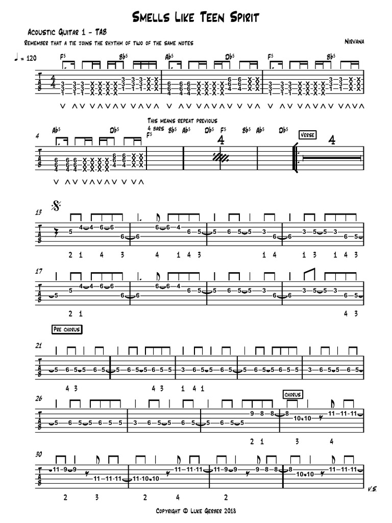 Smells Like Teen Spirit - GUITAR 1 TAB EDIT | PDF