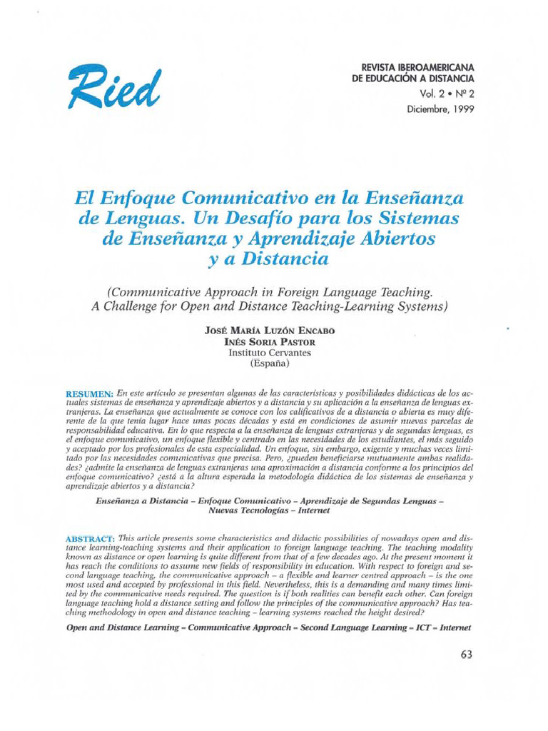 Enfoque Comunicativo | PDF