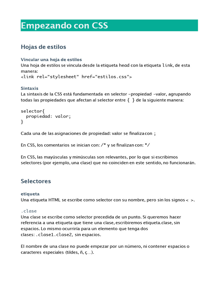 Apuntes Css Pdf Modelo De Color Rgb Notación