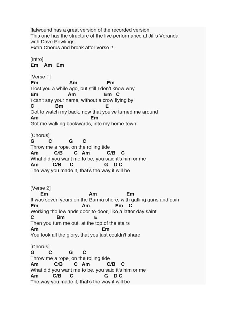 Gillian Welch - The Way It Will Be | PDF | Poetry