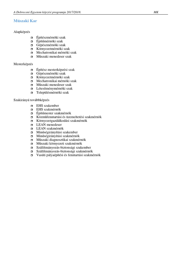 De Kepzesi Program 2017-2018 MK | PDF