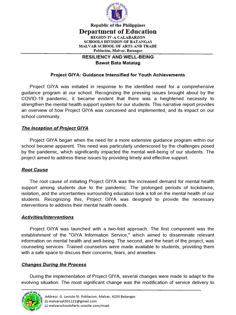 Sip Project Giya | PDF | Mental Health | Behavioural Sciences