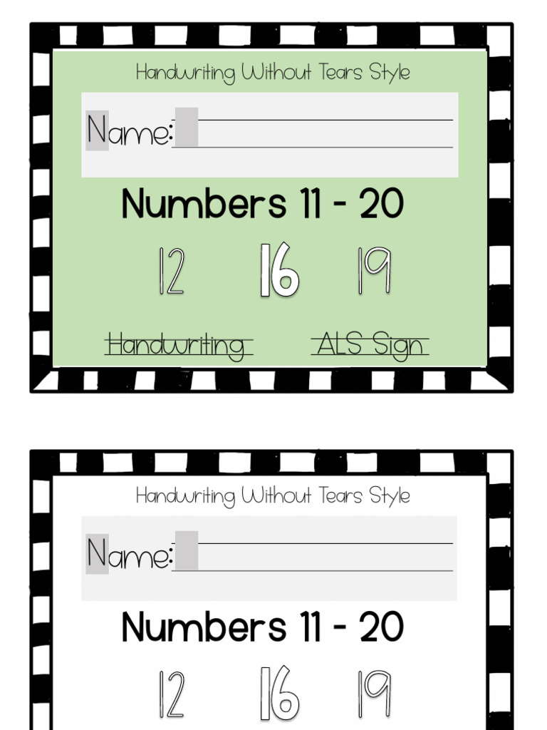 Ame: N: Numbers 11 - 20 | PDF | Language Arts & Discipline