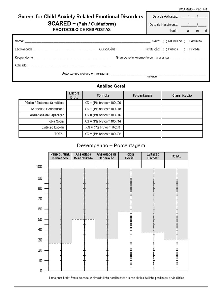 SCARED - Protocolo | PDF