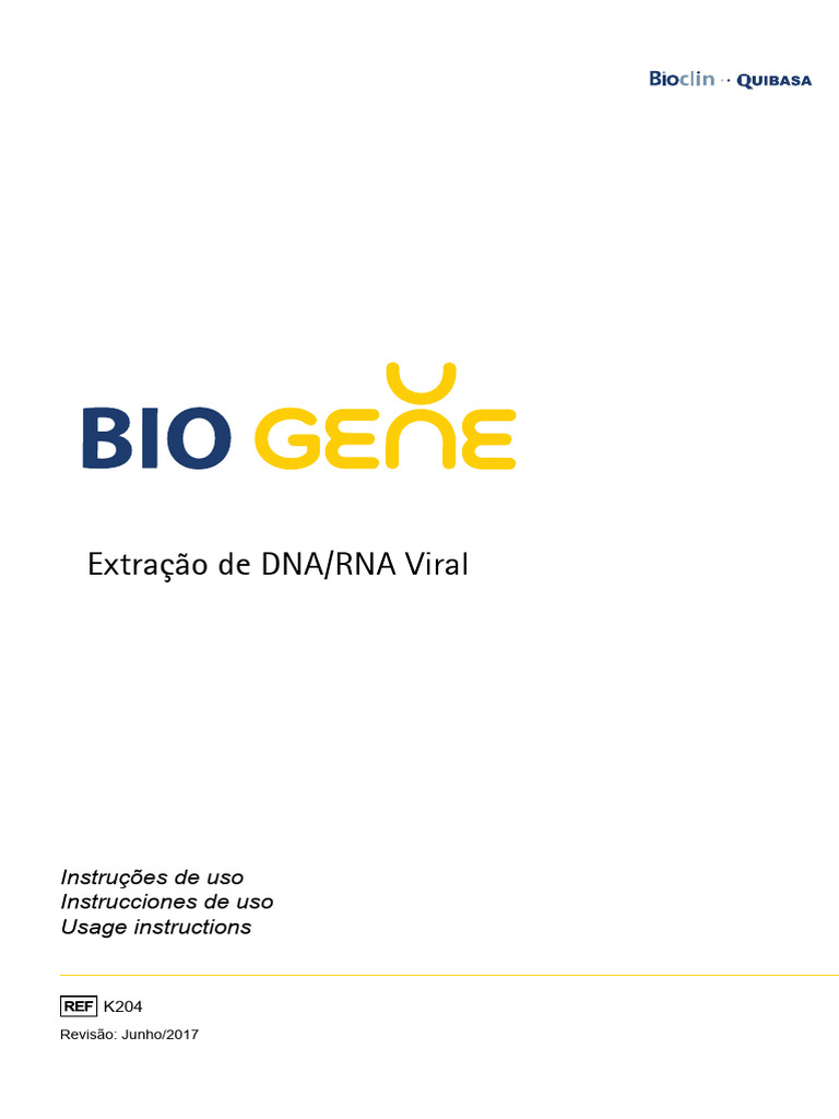 Instrucoes - Bio Gene - Extracao - Dna - Rna - Jun - 2017 | PDF | Vírus ...