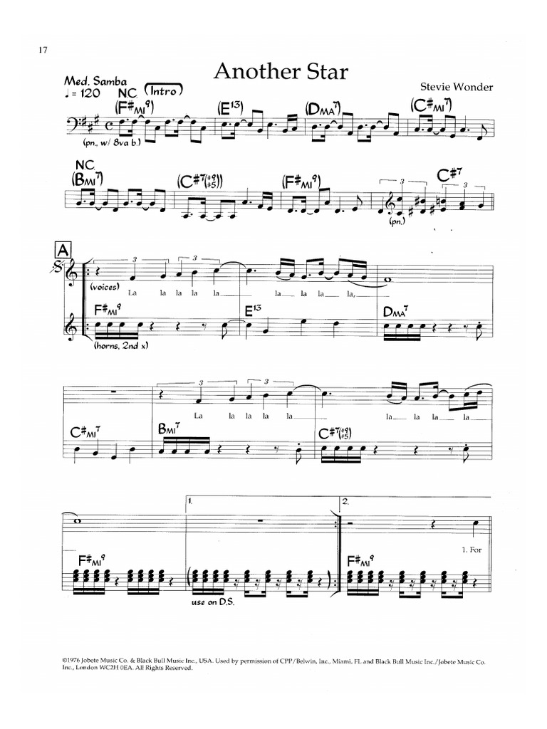 Another Star - Stevie Wonder | PDF
