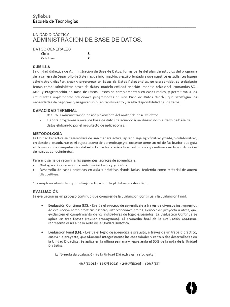 Administración de Bases de Datos | PDF | SQL | Pl / Sql