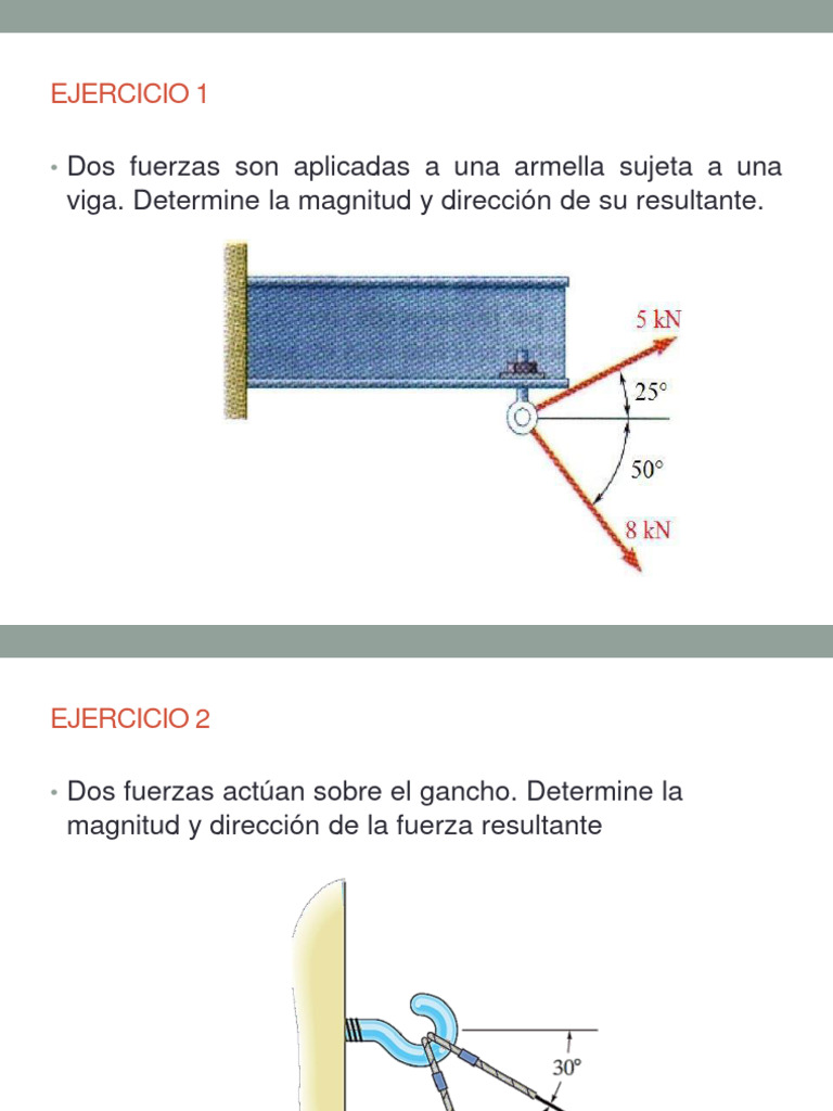Ejercicios Fuerzas en Plano y Espacio | PDF | Vector Euclidiano | Ángulo