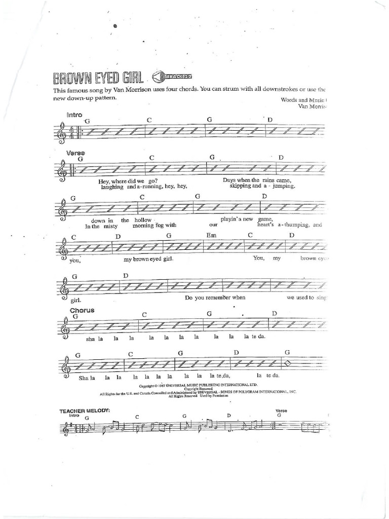 Brown Eyed Girl - Van Morrison | PDF