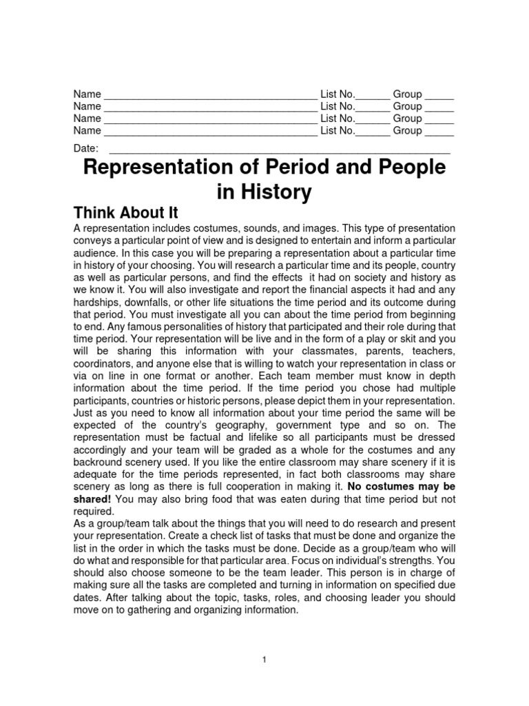 7th Grade Final WH Project | PDF