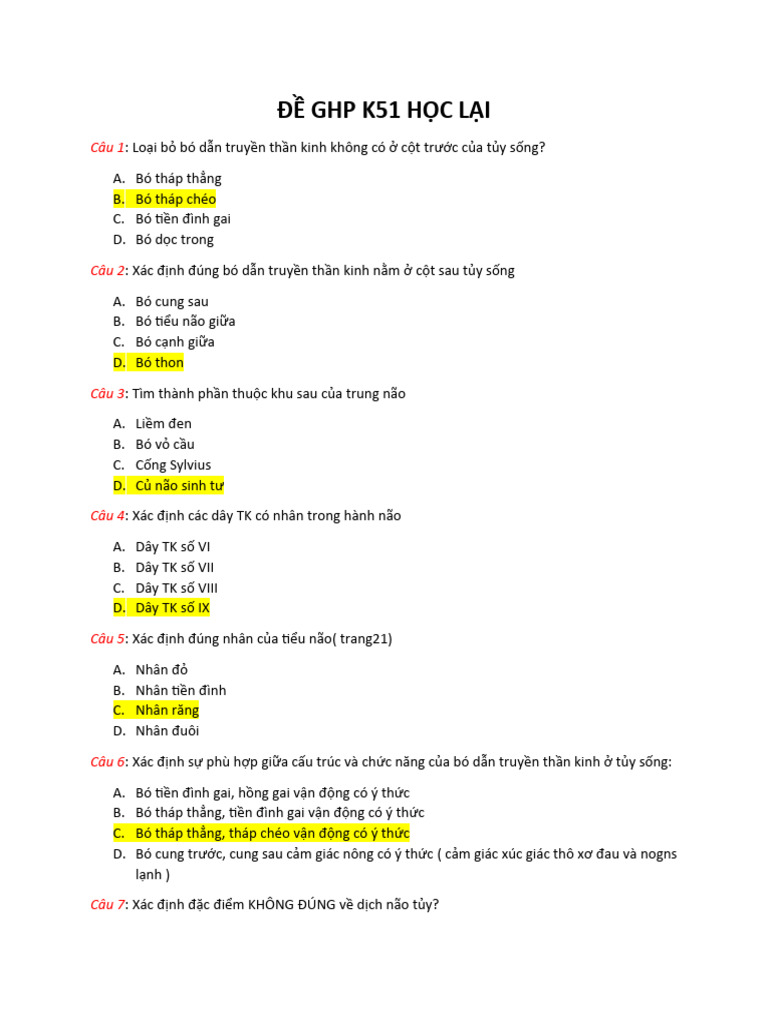 ĐỀ GHP K51 HỌC LẠI | PDF
