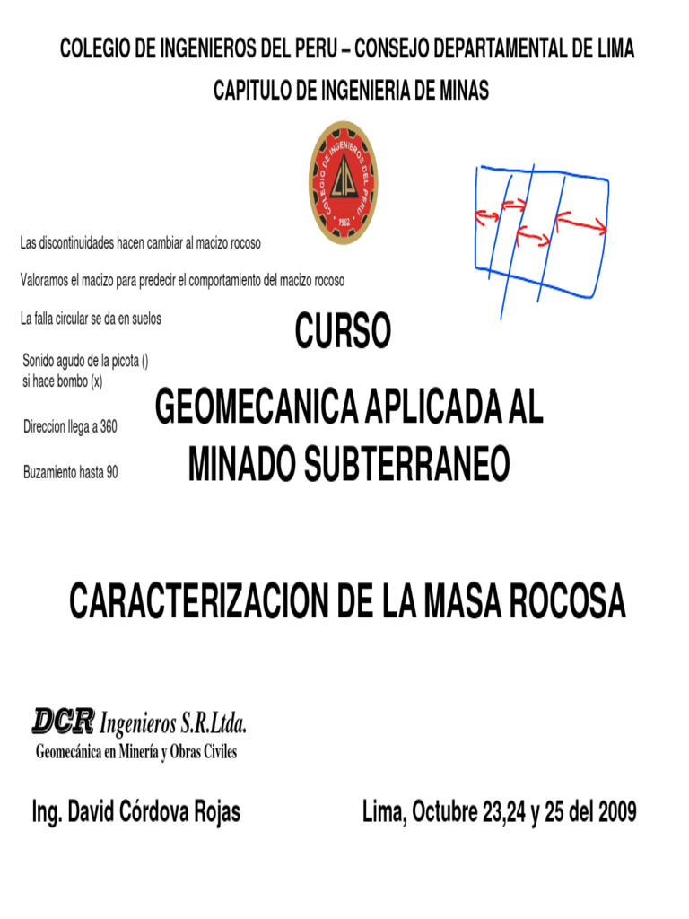 Roca Intacta, Macizo Rocoso y Discontuidades | PDF