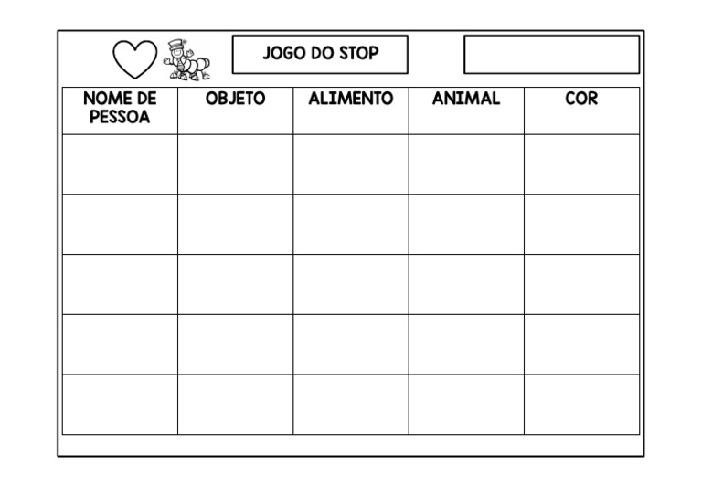 Jogo Do STOP | PDF