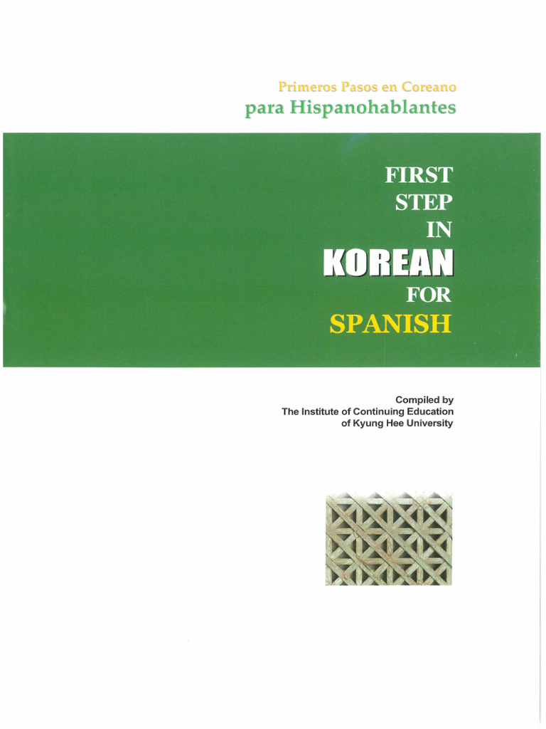 First Step in Korean For Spanish 2 | Descargar gratis PDF | Idioma en ...