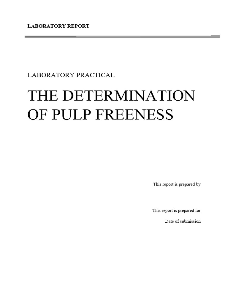 Pulp Freeness | PDF