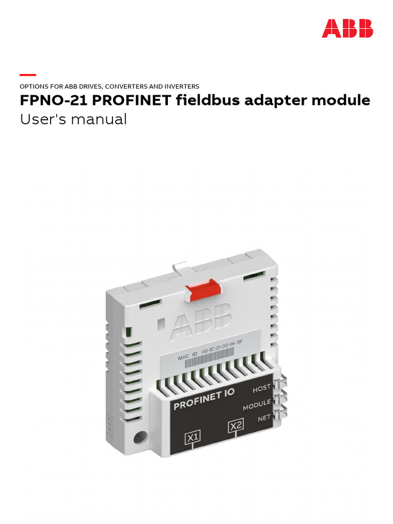 ABB, FPNO-21 PROFINET Fieldbus Adapter Module | PDF | Network Topology | Computer Network