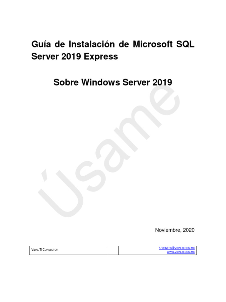 Guiainstalacion Sqlserver 2019 | PDF