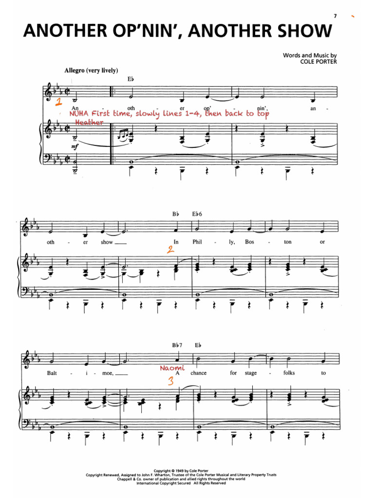 Another Op'nin', Another Show (Kiss Me, Kate) | PDF